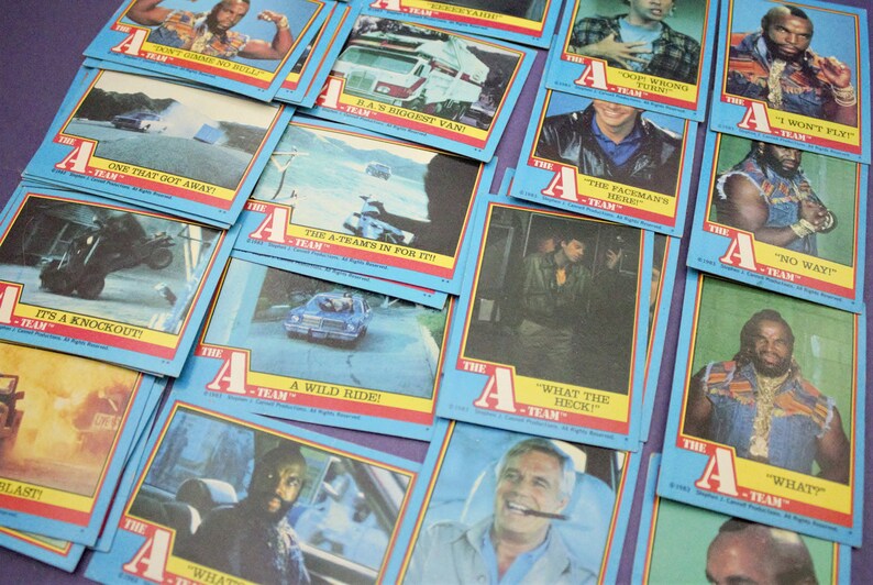 Vintage 1983 A-team Collector Trading Cards 1980s Action TV - Etsy