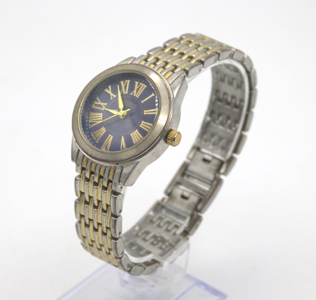 Vintage Catherine Malandrino Wristwatch Chrome Brass Polished Finish ...