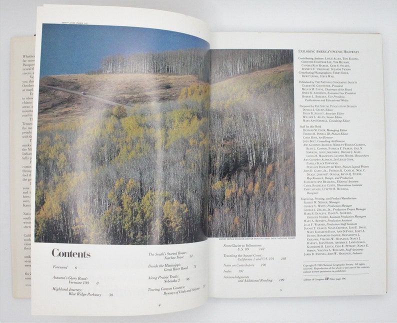 Vintage Scenic Highways National Geographic Book Illustrated Color ...