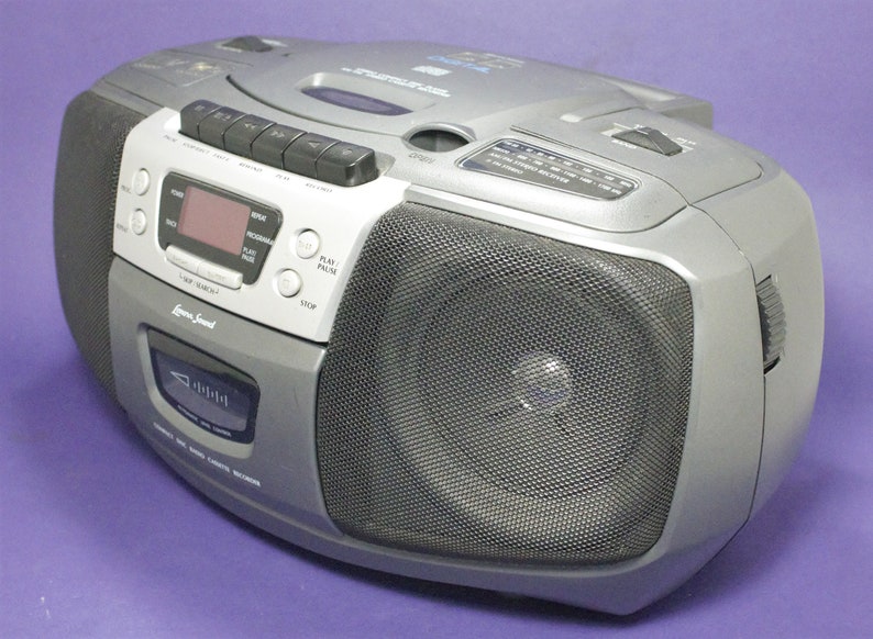 Vintage Boombox CD Cassette Tape Player Recorder Portable - Etsy