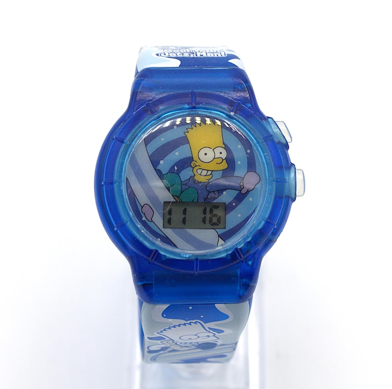 Vintage Bart Simpson Digital Watch Talking Electronic "cool Your Jets ...