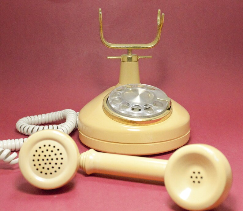 Vintage Telephone Western Electric French Rotary Phone Beige - Etsy