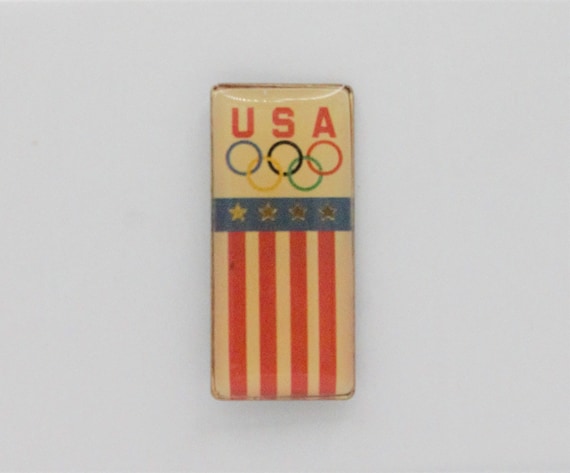 Vintage 1980s Olympics Team Usa Pin Stars And Stripes… Gem