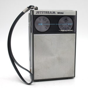 Vintage Jetstream Mini Transistor Radio AM VHF Tuner Silver Aluminum ...