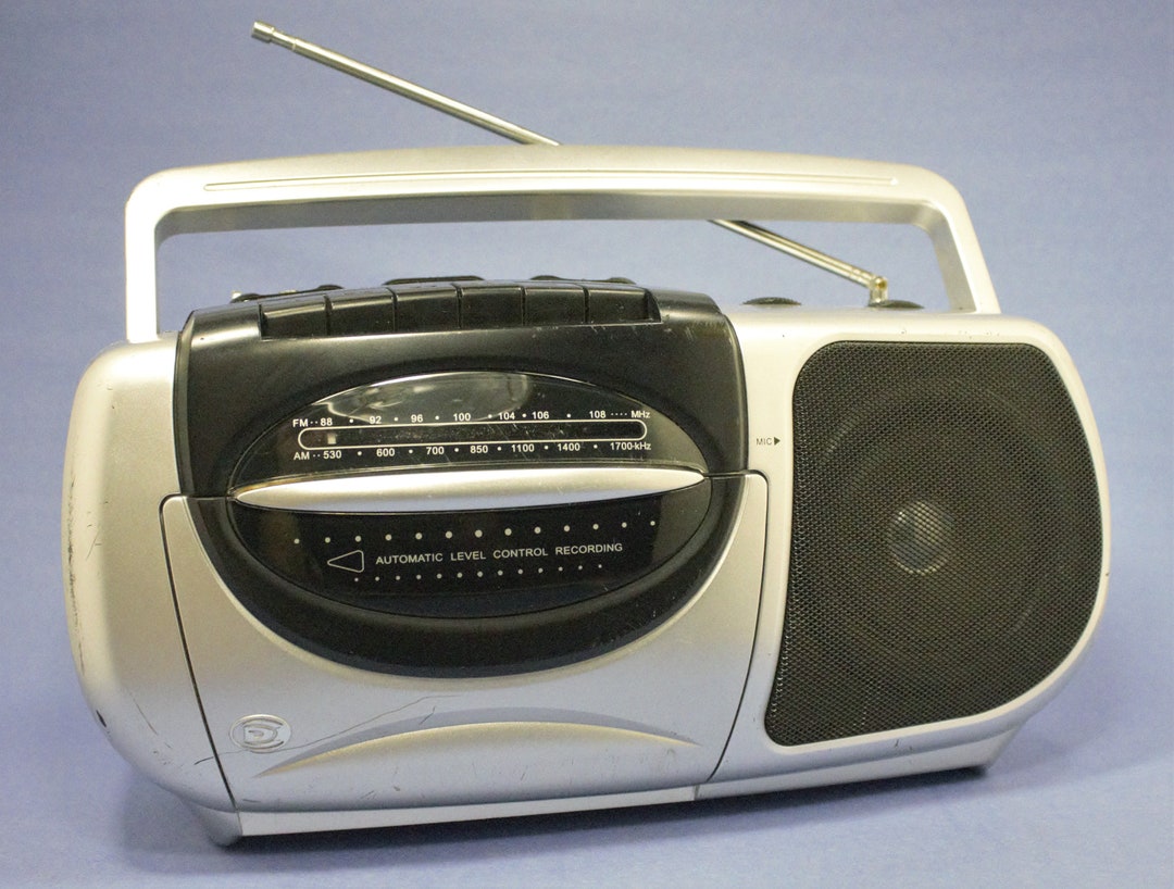 Vintage Mini Boombox Cassette Player AM/FM Radio Portable - Etsy