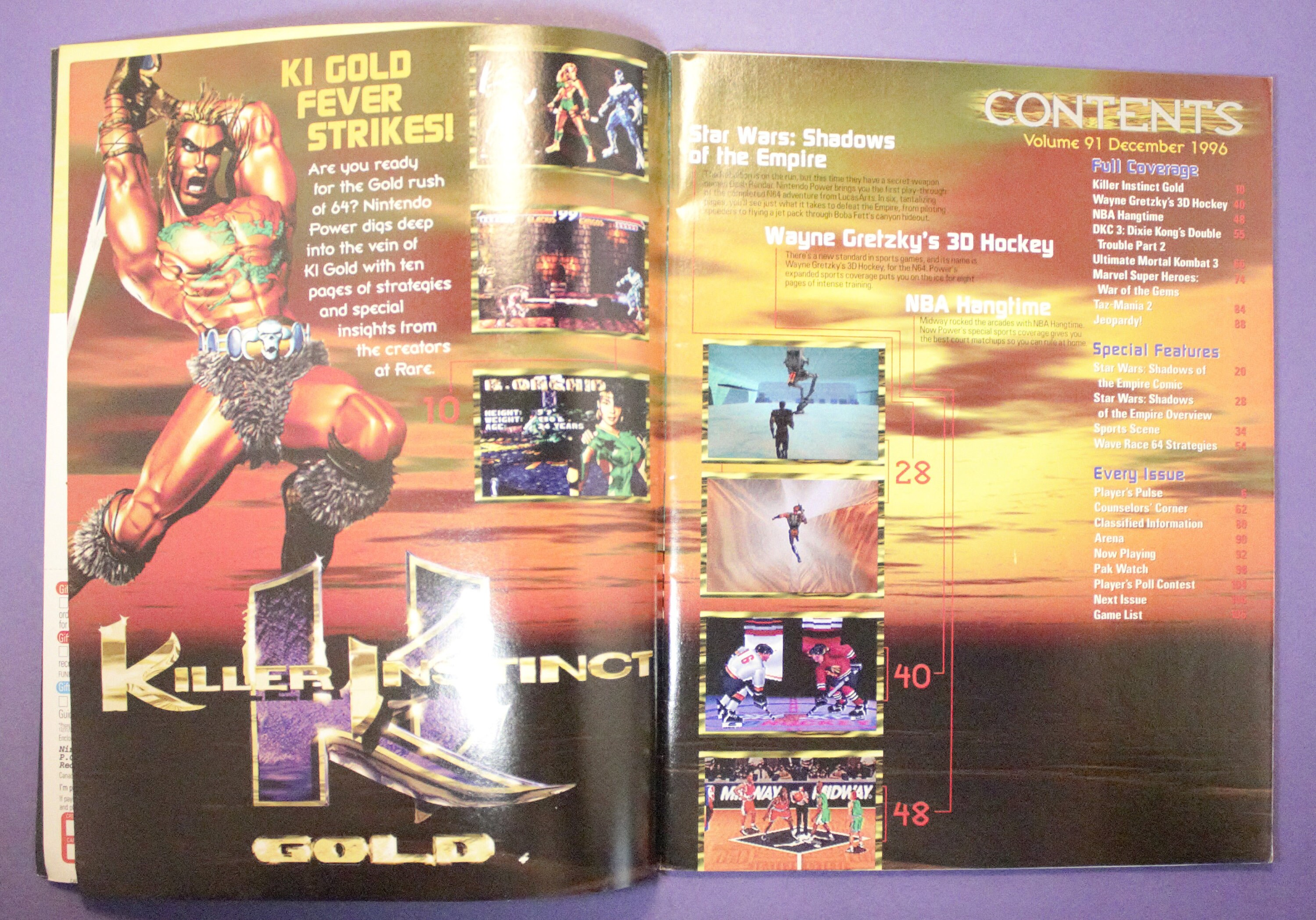 Nintendo Power 1996 Issue Killer Instinct Star Wars Shadows Boba Fett ...
