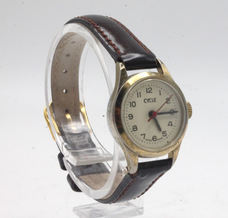 Vintage Cycle Women's Wristwatch Spring Wound Mechanical Swiss Made ...
