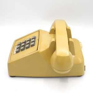 Vintage ITT Telephone Touch-tone Button Phone Dark Beige and Gray Bell ...