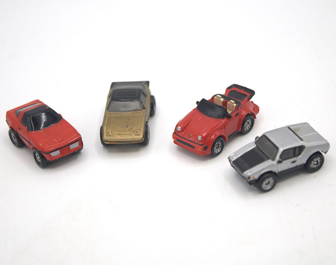 Vintage 1980s Micro Machines Sports Car Collection Red Porsche ...