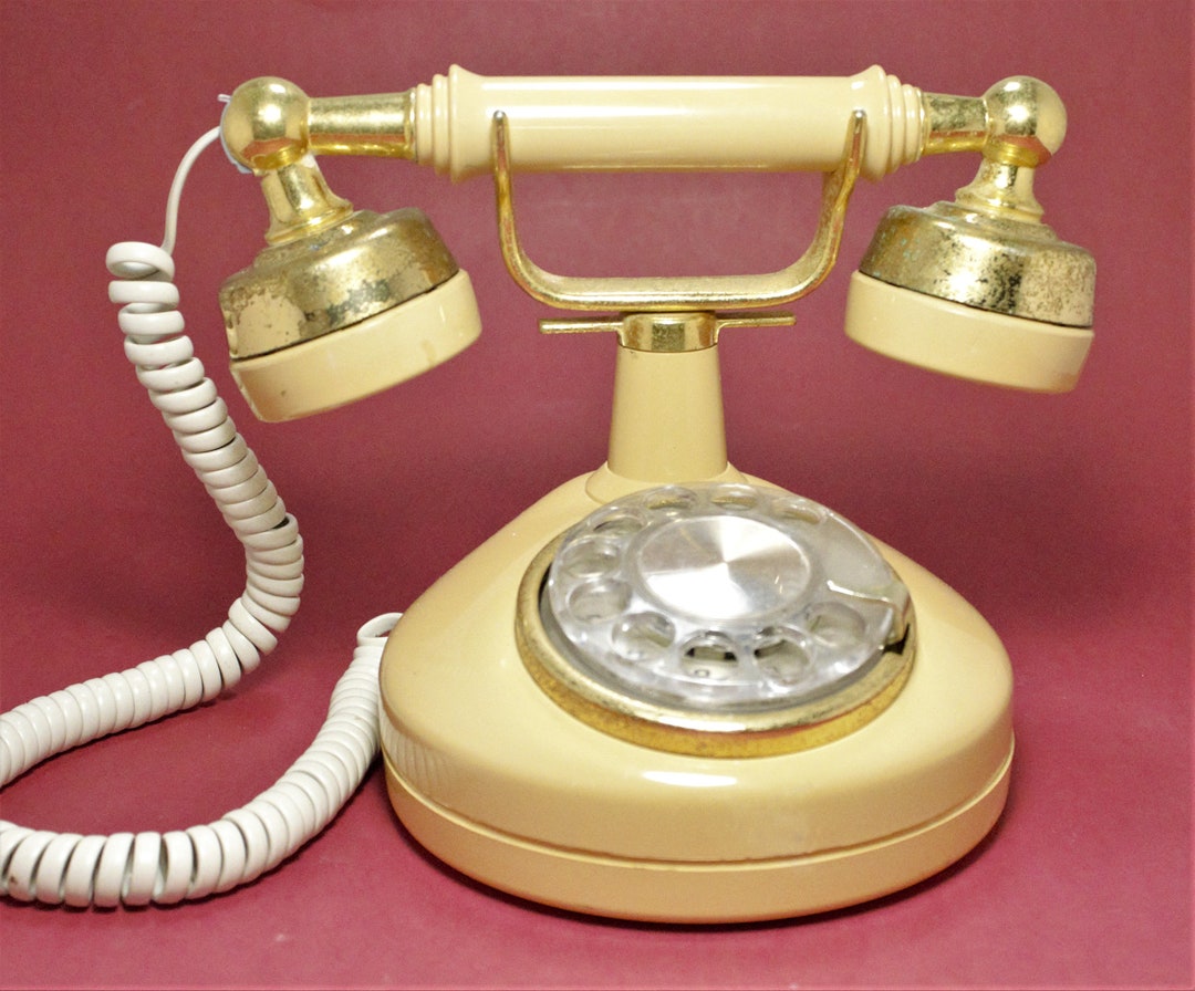 Vintage Telephone Western Electric French Rotary Phone Beige - Etsy