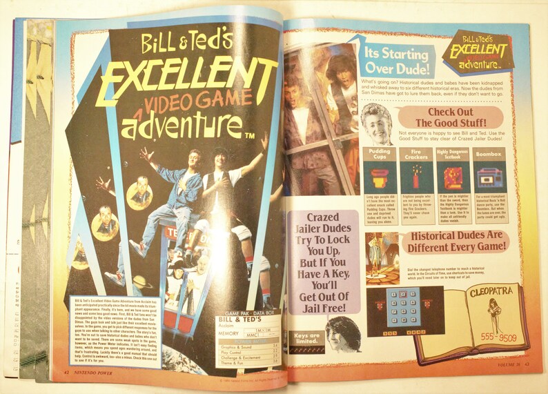 Nintendo Power 1991 Issue Robin Hood Bill & Teds Excellent - Etsy