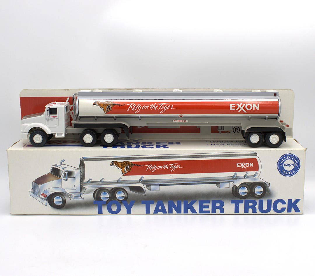 Vintage Exxon Gasoline Tanker Semi-truck and Trailer 1/48 Scale ...
