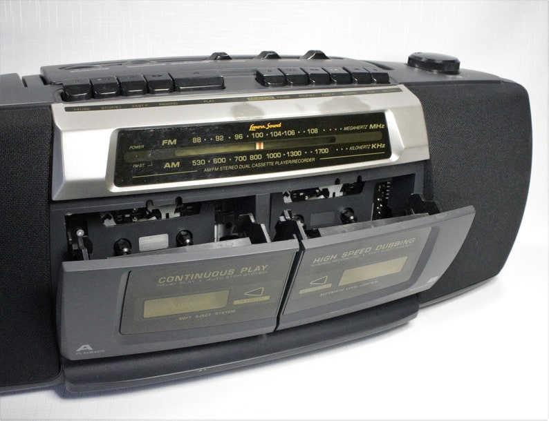 Vintage Boombox Stereo Dual Tape Player AM-FM Radio Cassette - Etsy