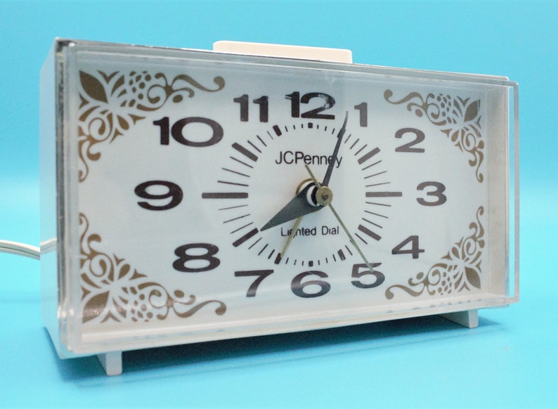 Vintage Mid-century Mod Alarm Clock Lighted Dial Electric - Etsy