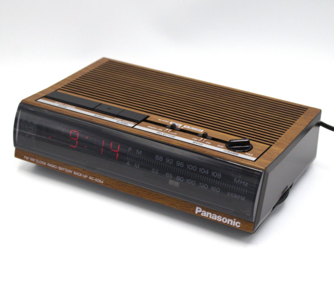 Vintage 1980s Panasonic Digital Alarm Clock Radio AM/FM Receiver Cool ...