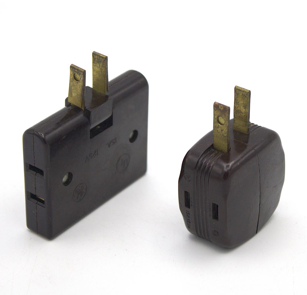 Vintage General Electric Mid-century Bakelite Power Plug Splitters Set ...