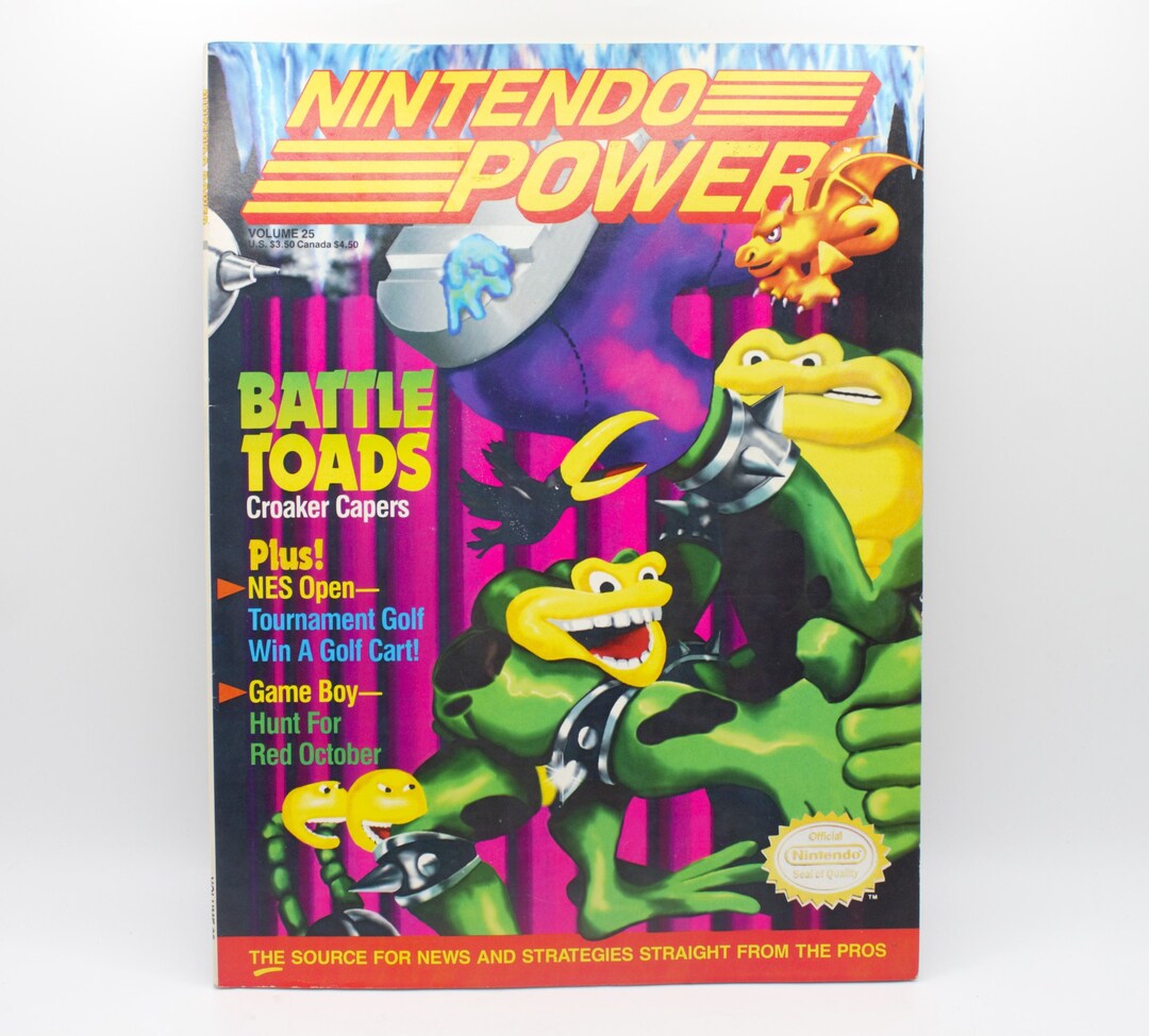 Nintendo Power 1991 Issue Battle Toads RC Pro-am Spy Hunter NES Open ...