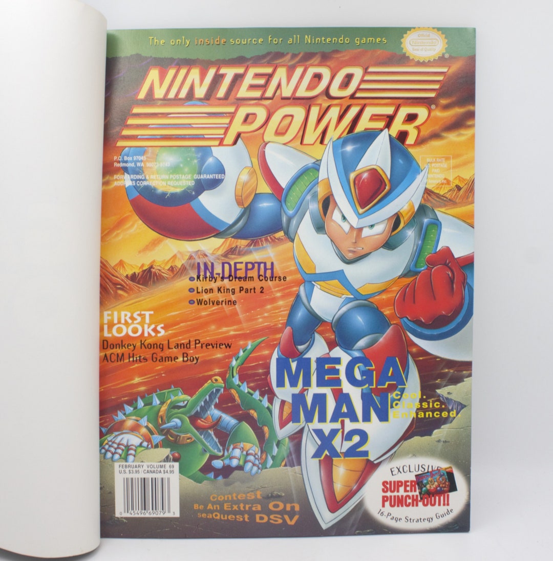 Nintendo Power 1995 Issue Mega Man X2 Kirby Wolverine Super Punch Out ...