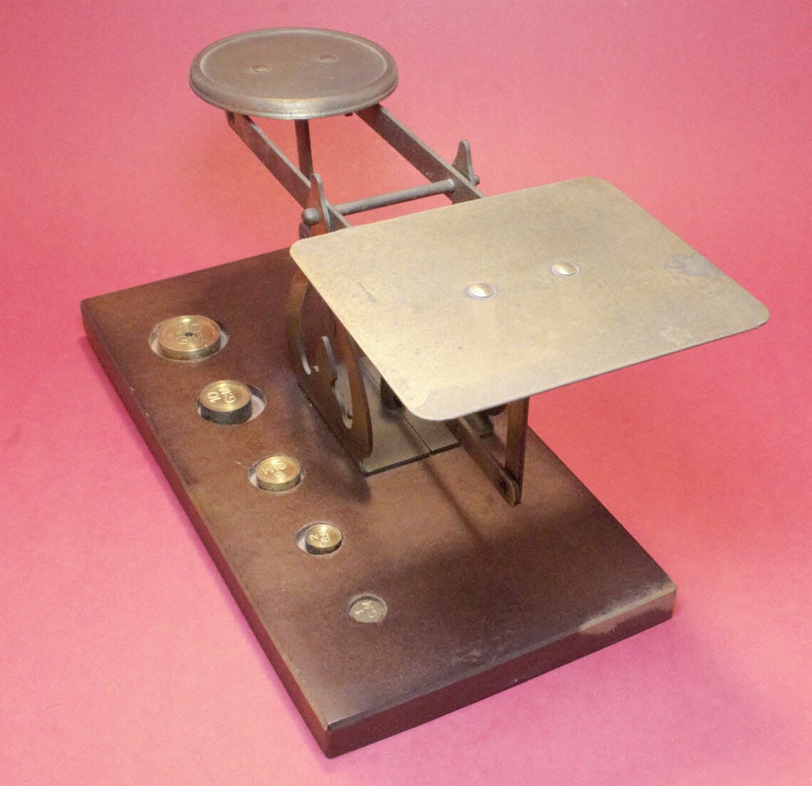 Vintage Brass Scale Set With Small Weights 1-20 Grams Postal - Etsy