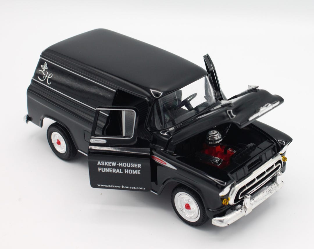 Vintage 1957 Chevy Hearse Miniature Replica Model Chevrolet Panel Van ...