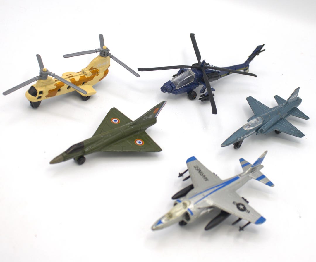 Vintage 1980s Die Cast Metal Aircraft Collection Jet Fighter Plane ...