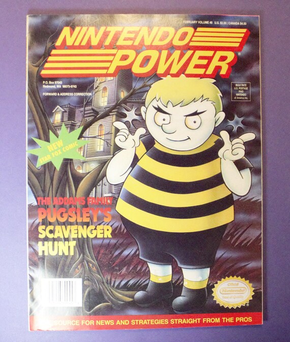 Nintendo Power 1993 Issue Pugsley's Scavenger Hunt Wing - Etsy