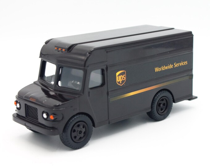 Vintage UPS Delivery Van Brown Classic Design Box Truck Worldwide ...