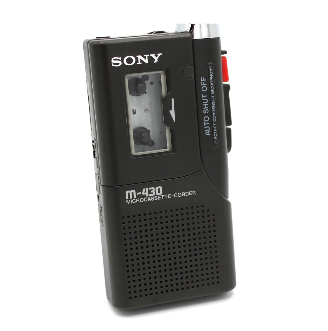 Vintage Sony Microcassette-corder Mini Cassette Tape Audio Recorder ...