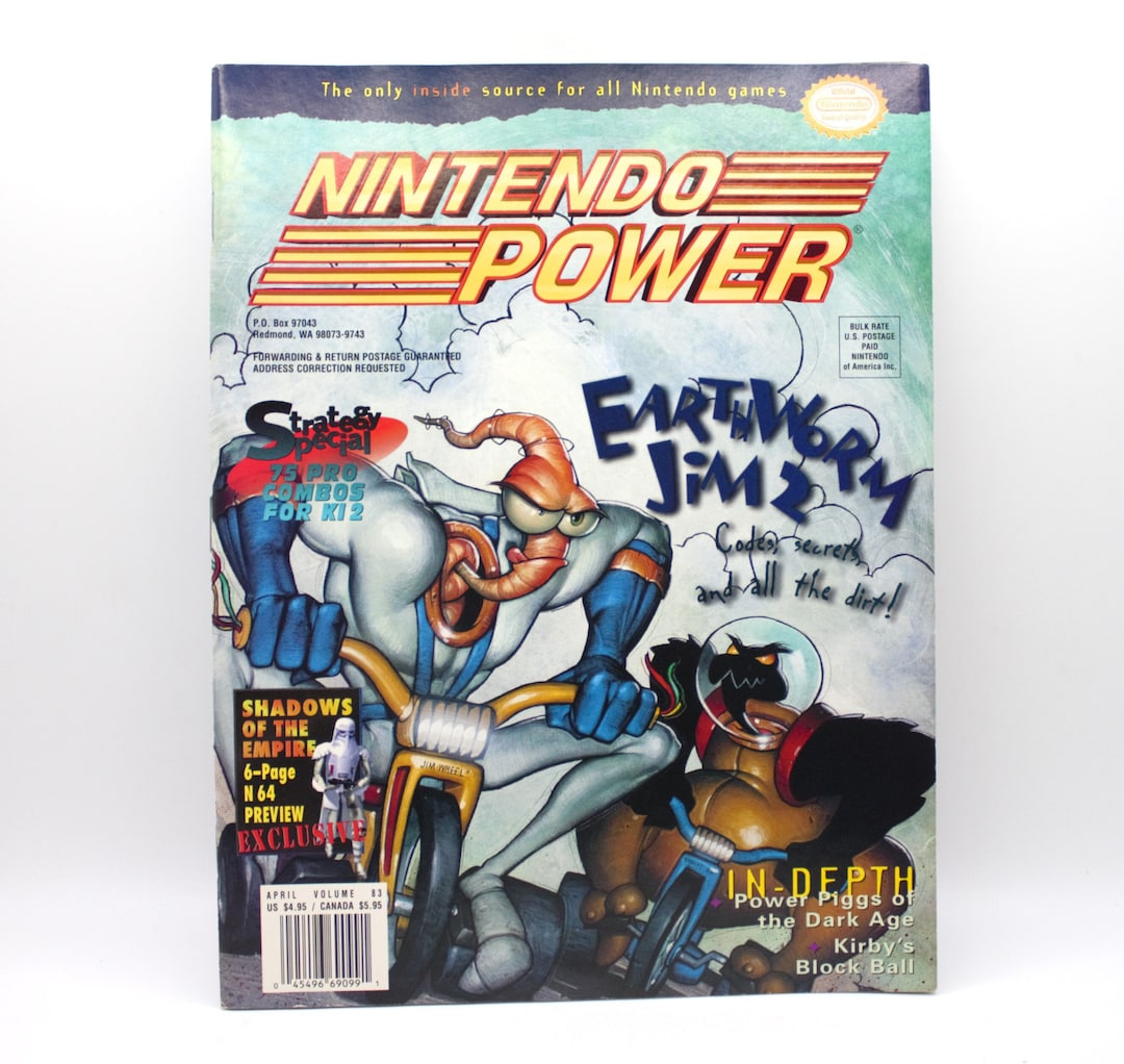 Nintendo Power 1996 Issue Earthworm Jim 2 KI 2 Zelda Super Mario Star ...