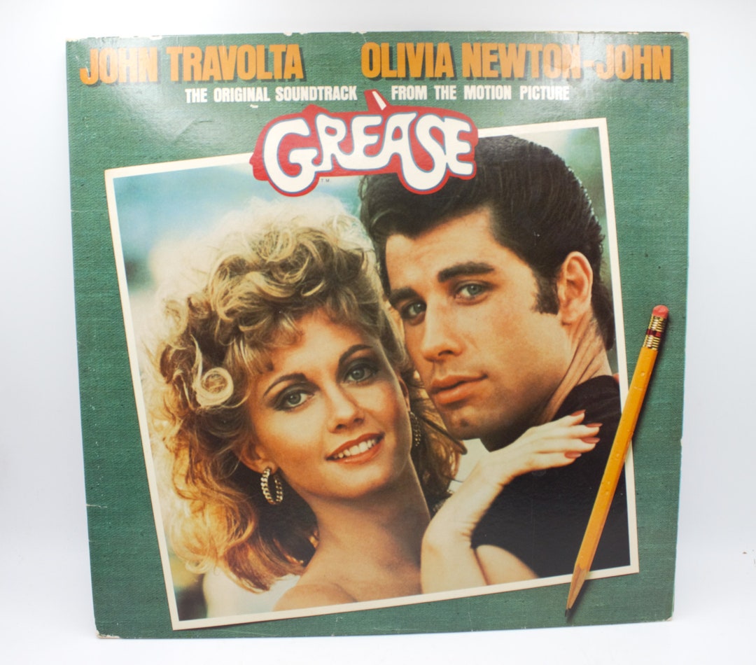 Vintage 1970s Vinyl Grease Movie Soundtrack Compilation Album 12" 2 ...