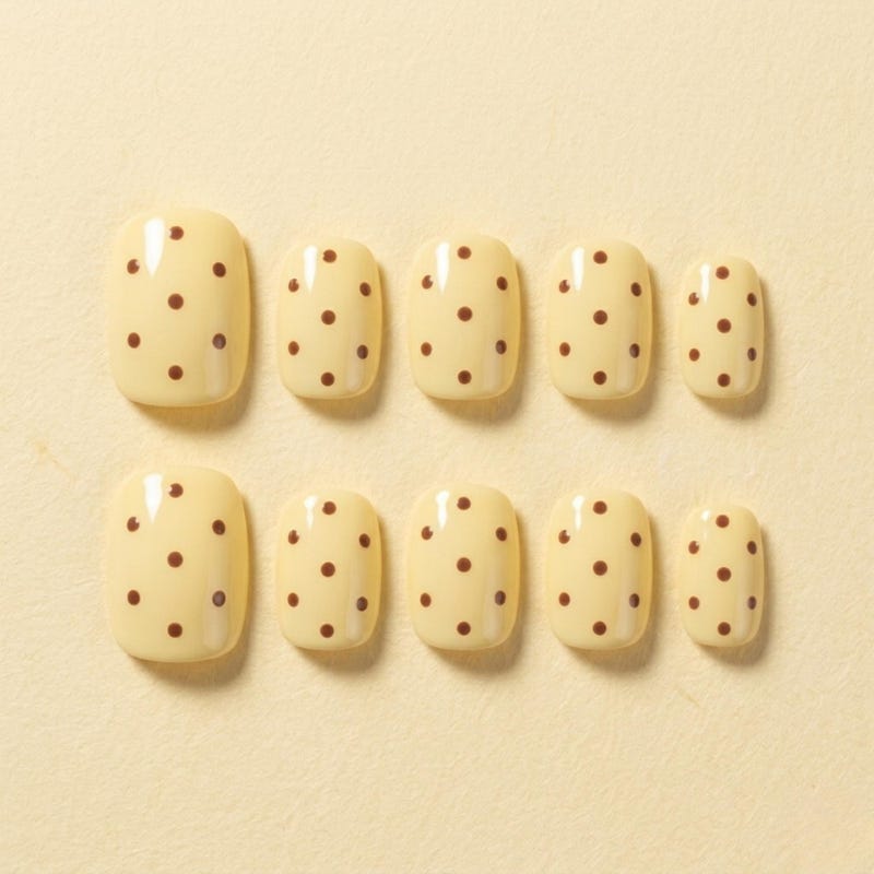 Square Nails Polka Dot - Etsy