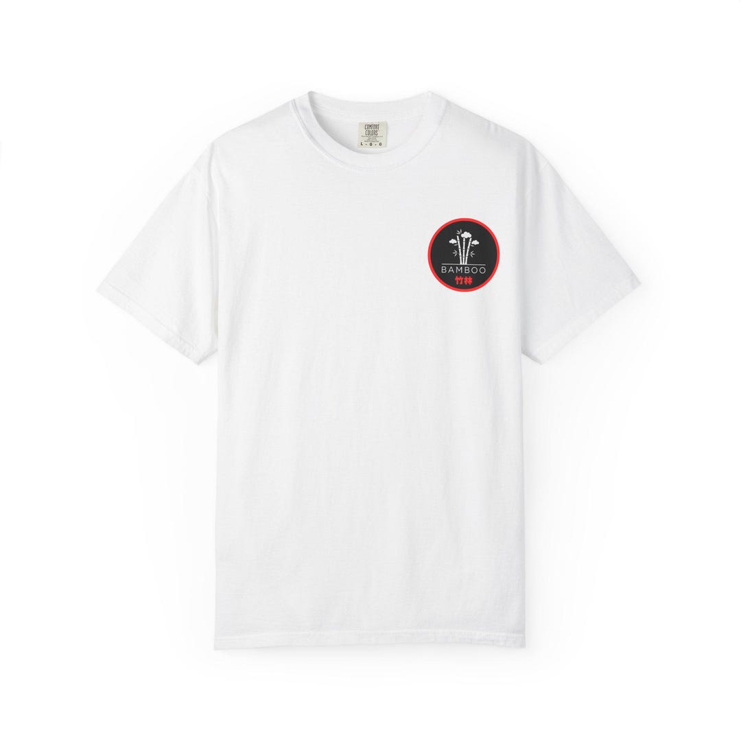 Bamboo Forest Zen Japanese T-shirt red | Minimalist Nature Graphic Tee ...