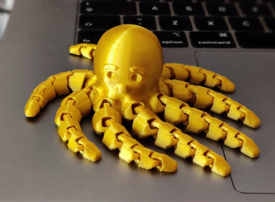 3D Printed Articulated Octopus – Sensory Fidget Desk Toy - Etsy