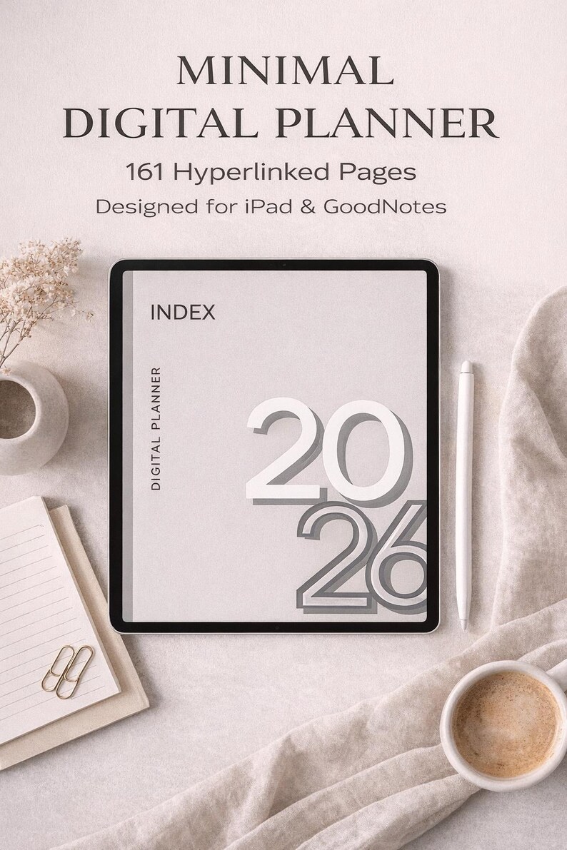 Simple Digital Planner | 2026 Planner | Minimalist Planner | Daily ...