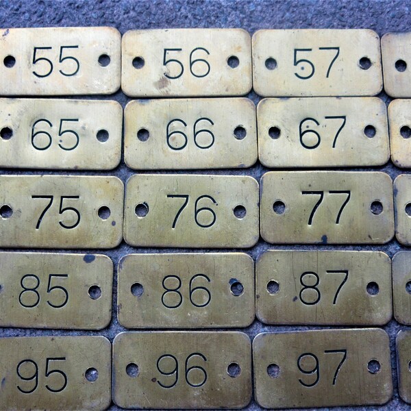 Number Tags - Etsy