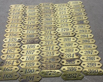 Metal Number Tags | Etsy