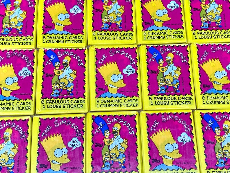 Vintage the Simpson’s Pack of Cards Cartoon TV Show Matt Groening Topps ...