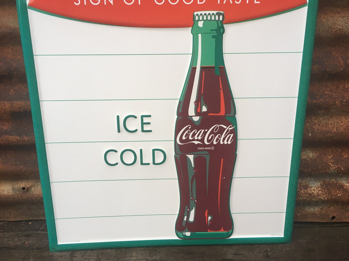 Reproduction Coca Cola Sign Coke Sign 19x28 Sign of Good Taste | Etsy