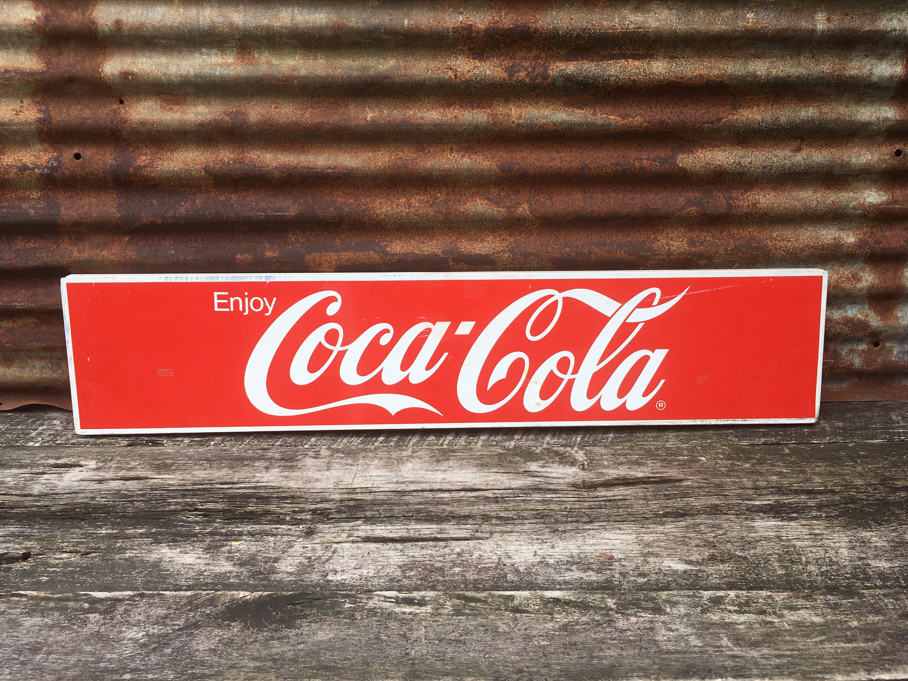 Coke Sign Vintage Home Decor Old Vintage Metal Sign Enjoy Coke | Etsy