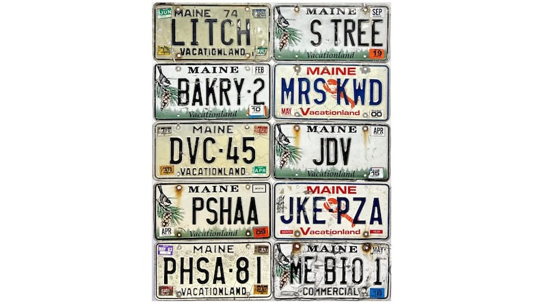 Choice of Maine License Plate Original Old 1980s 1990s Maine Lobster ...