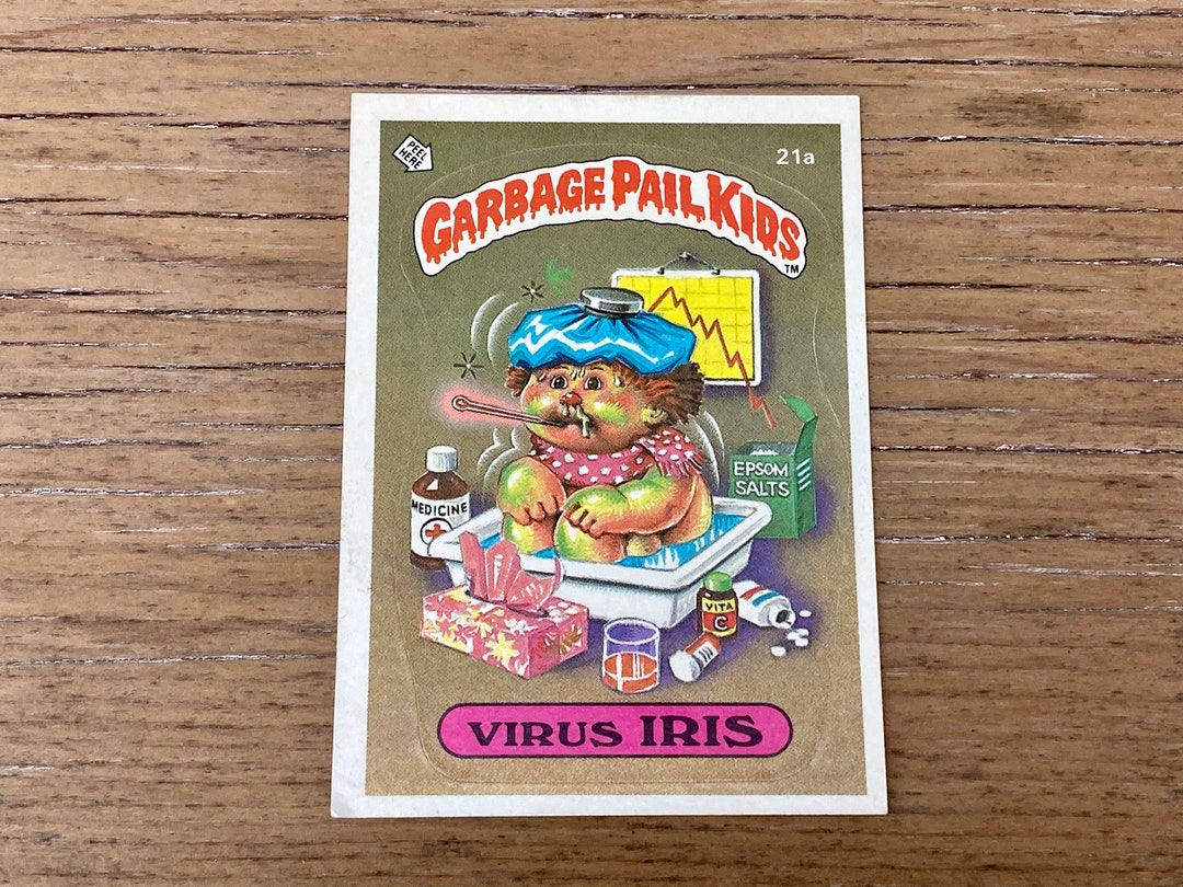 Vintage Garbage Pail Kids Card Virus Iris 21a Original Series 1 Card ...