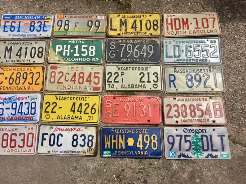 Choice of Vintage License Plate Authentic Used Auto Tags Mixed - Etsy