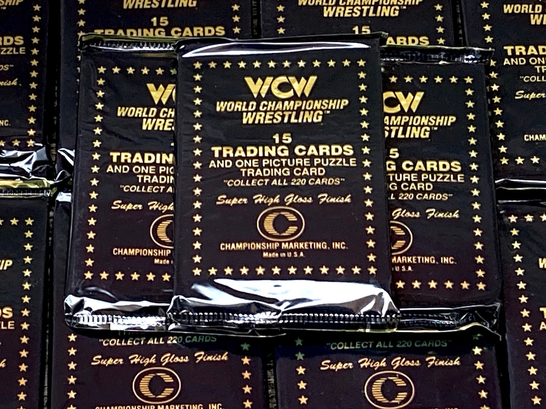 Vintage WCW Cards Wrestling 1 Pack of Cards 1991 Unopened Pack of Cards ...