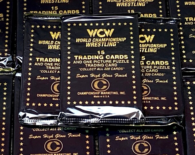 Vintage WCW Cards Wrestling 1 Pack of Cards 1991 Unopened Pack of Cards ...