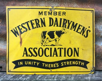 Vintage Dairy Sign - Etsy
