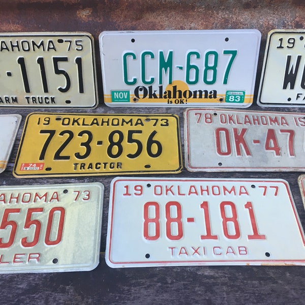 Oklahoma License Plates - Etsy