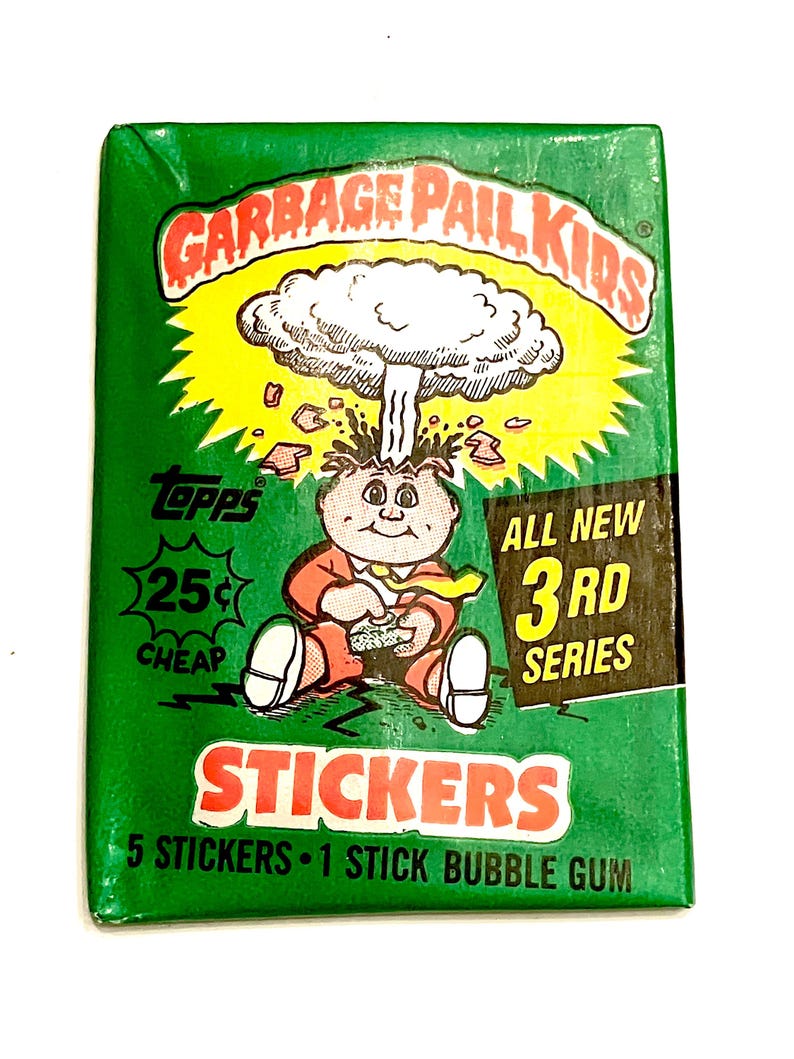 Vintage Garbage Pail Kids 3rd Series Sticker Card Packs 1986 Series 3 ...