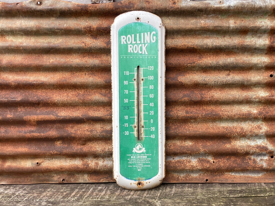 Original Rolling Rock Beer Thermometer Sign 26 Inch Original 1988 ...