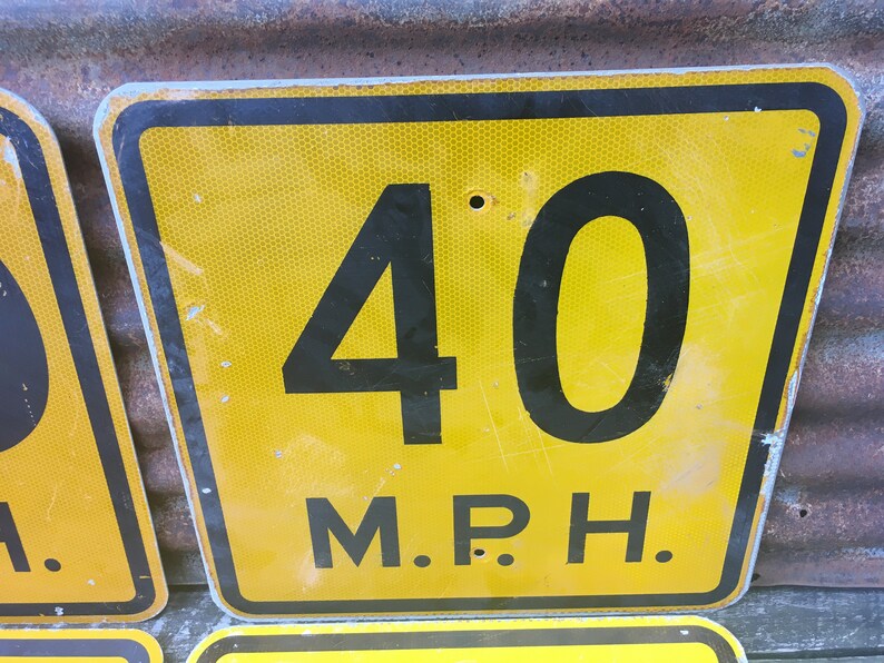 Authentic Choice of Speed Limit Signs Vintage Road Sign 30 | Etsy