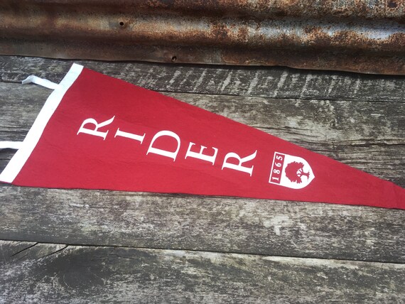 Rider College 11x29 Inch Vintage College Pennant University | Etsy